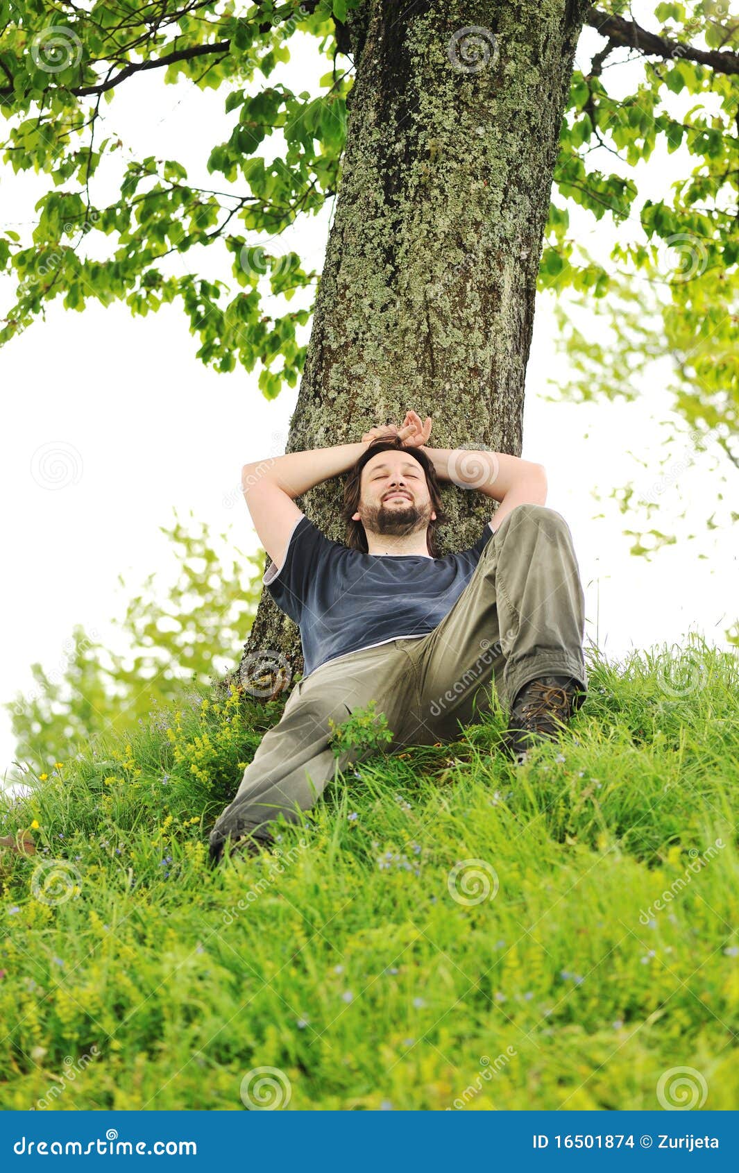 Happy young man resting stock photo. Image of rest, vacation - 16501874