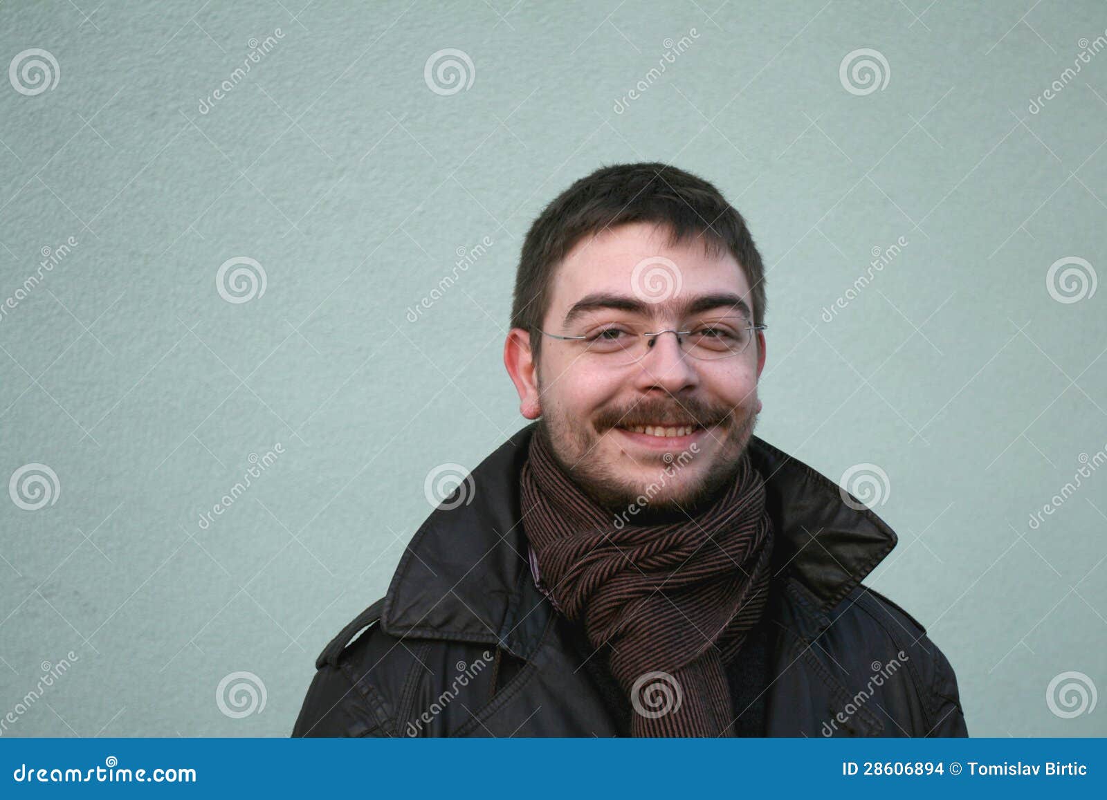 Happy Young Man / Satisfied Stock Photo - Image of brindled, clothing ...
