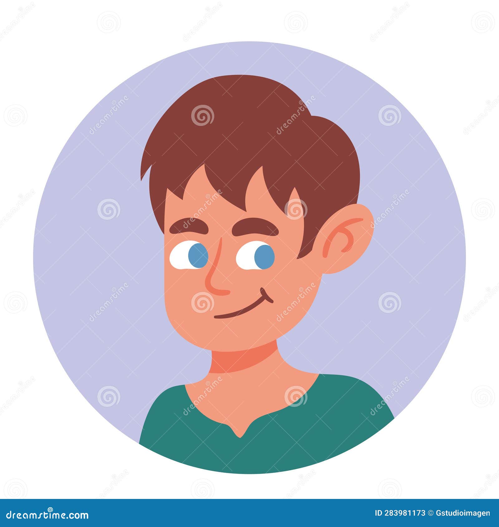 Happy young man smiling stock vector. Illustration of profile - 283981173 Happy young man smiling stock vector. Illustration of profile - 283981173