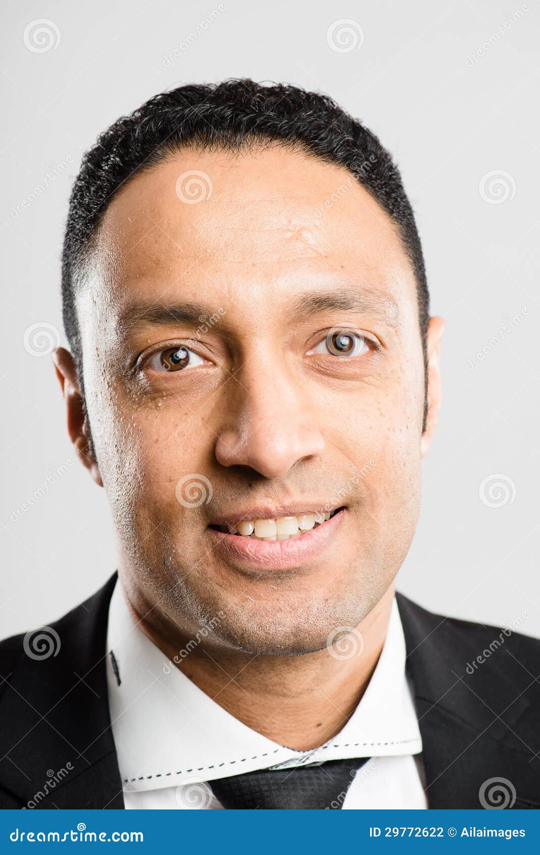 Happy Man Portrait Real People High Definition Grey Background Stock ...
