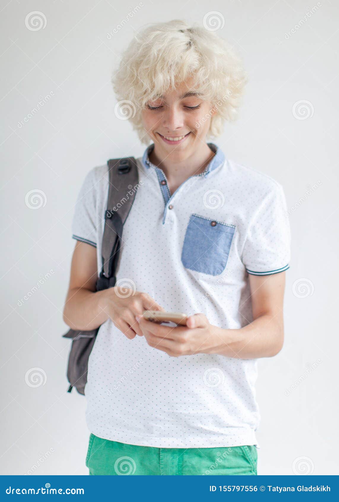 Happy Young Man Talking of Mobile Phone Stock Photo - Image of cheerful ...