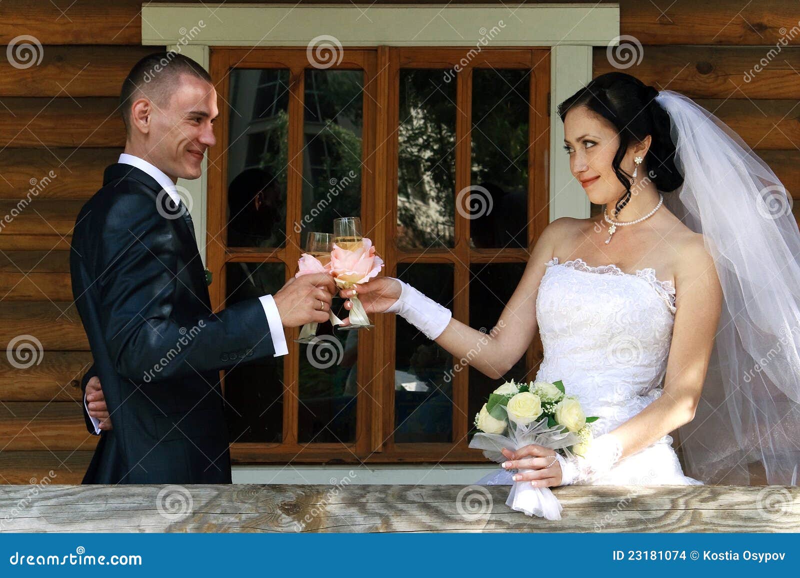 Happy Young Pair Have a Toast Stock Photo - Image of happy, love: 23181074