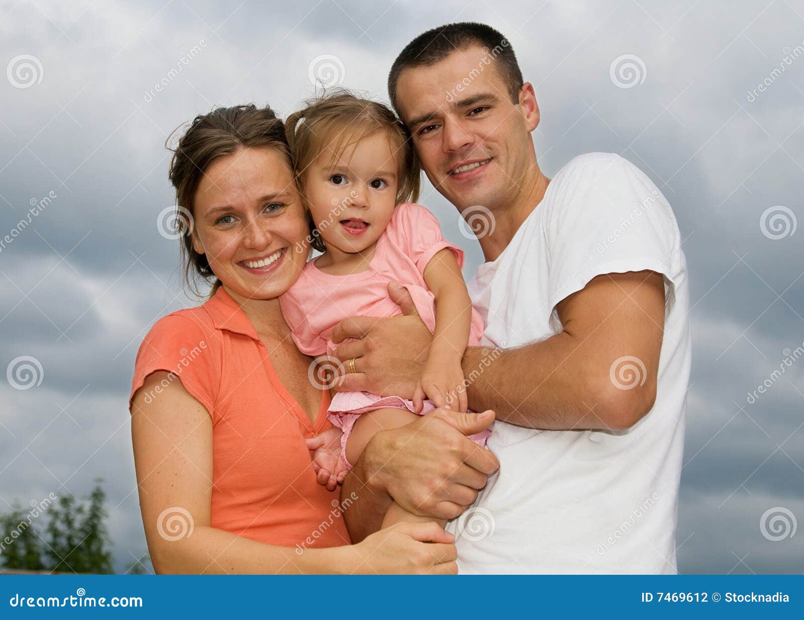 Happy young parents stock photo. Image of cute, parenthood - 7469612
