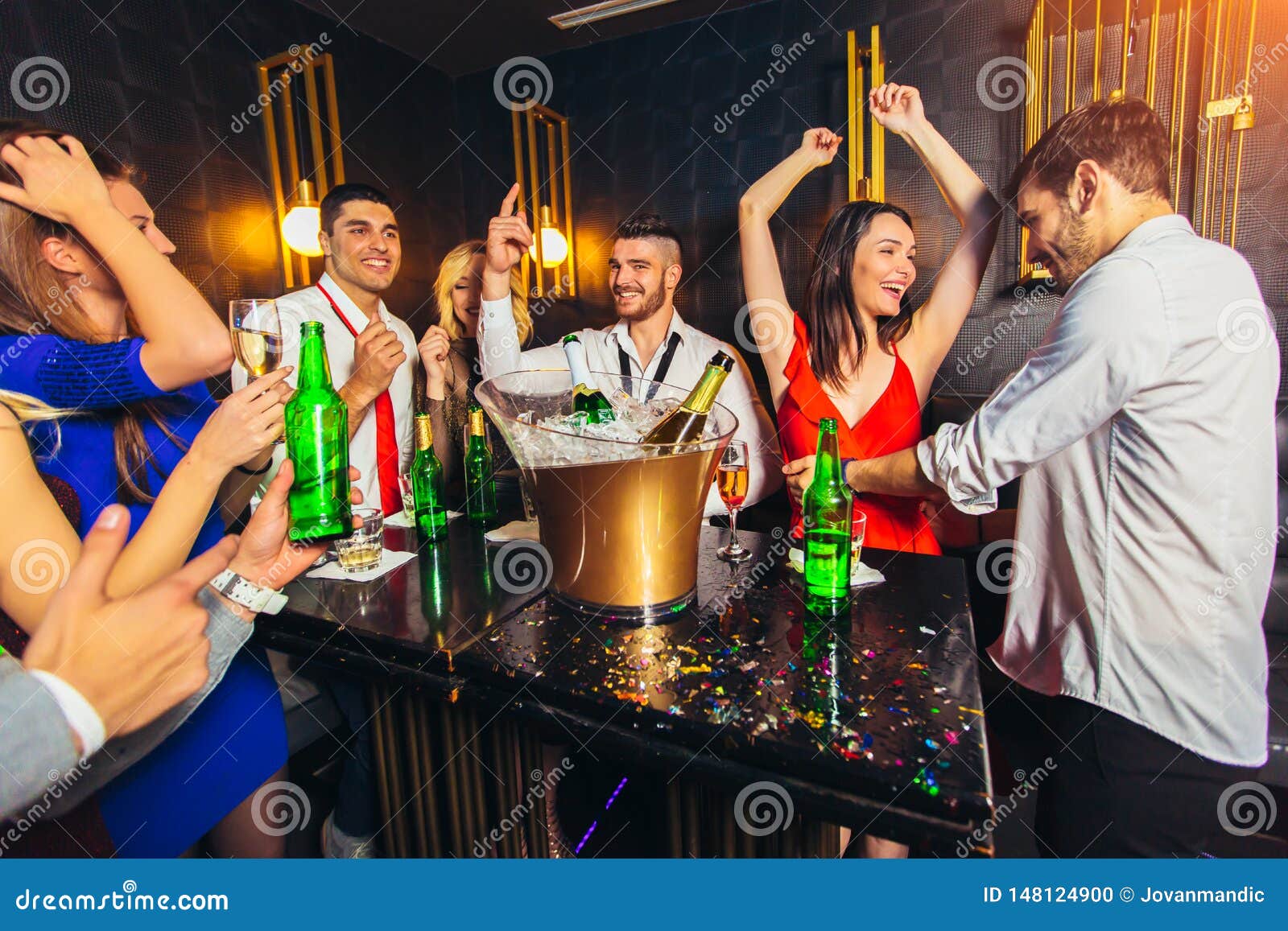 Young People Having Fun at Nightclub Stock Photo - Image of night ...