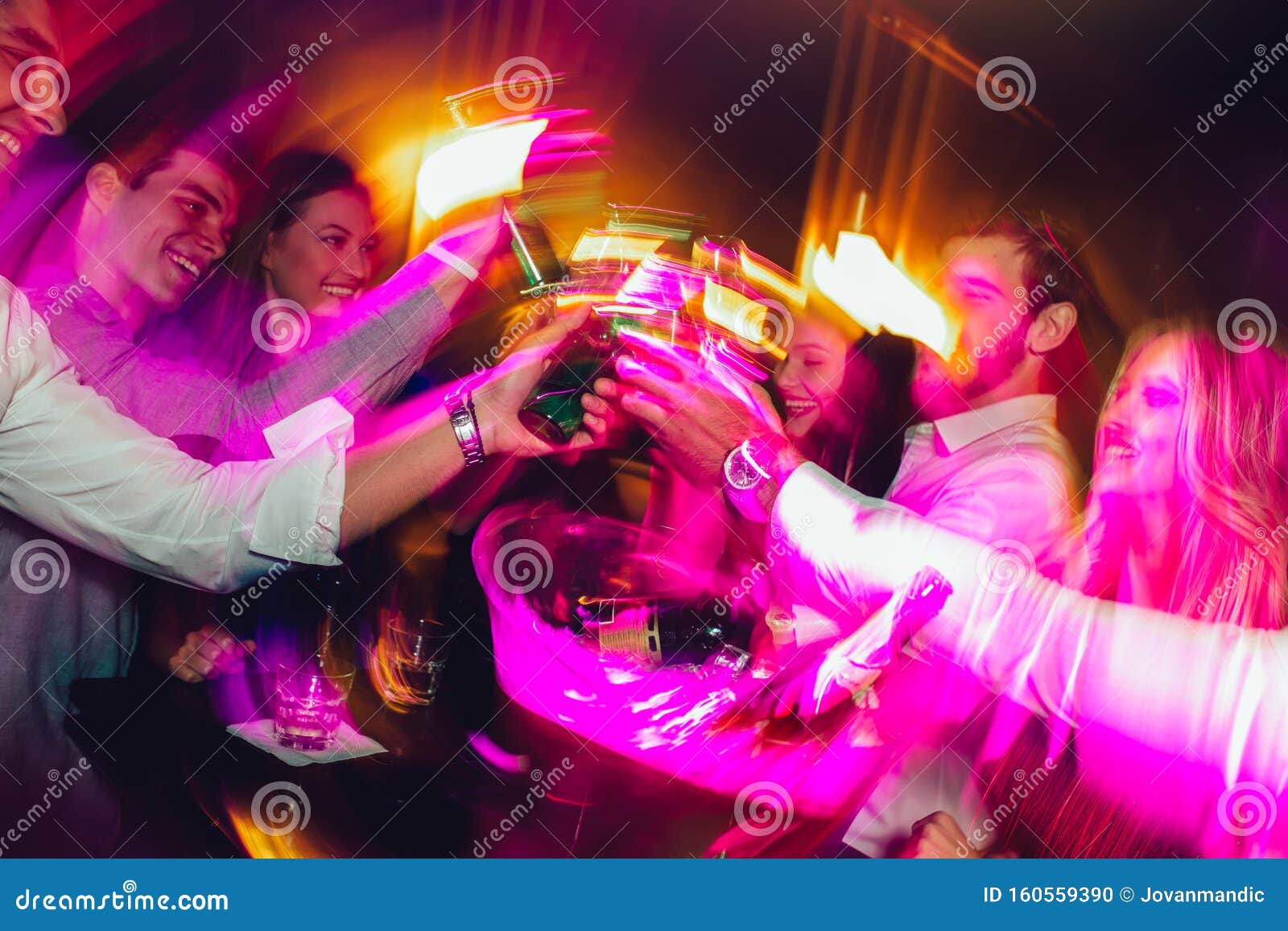 Young People Having Fun at Nightclub Stock Photo - Image of friends ...