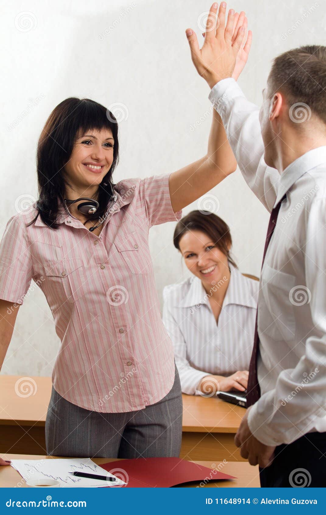 Happy Young People in the Office Stock Photo - Image of occupation ...