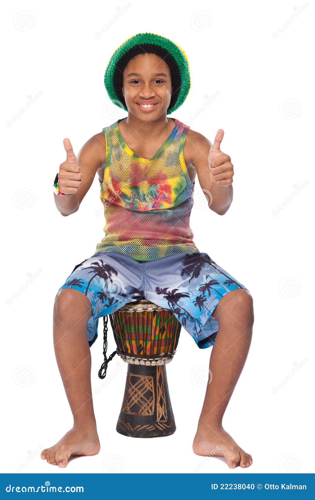 Happy Young Rasta Guy with Thumbs Up Stock Photo - Image of conga ...