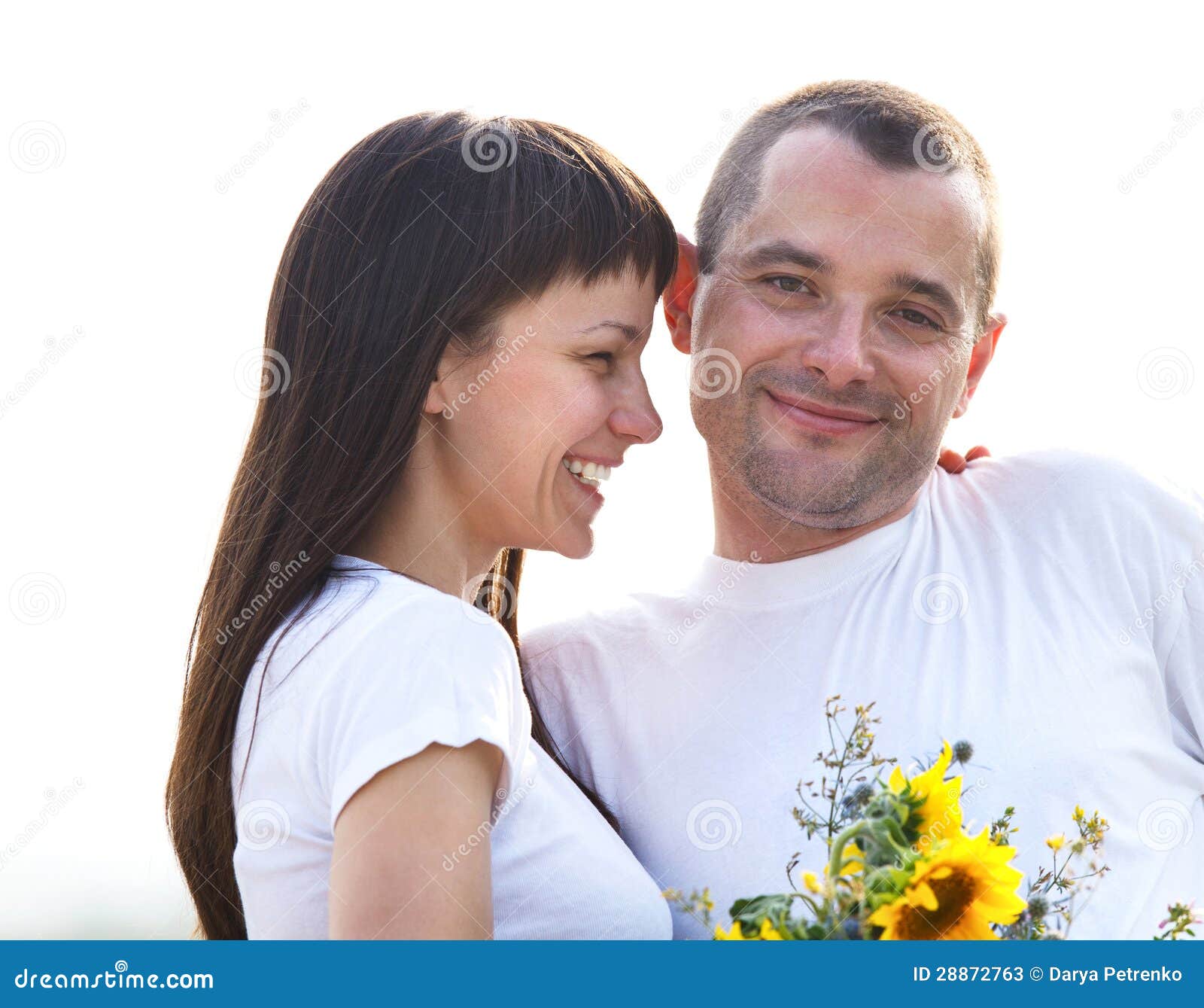 Happy young smiling couple stock image. Image of casual - 28872763