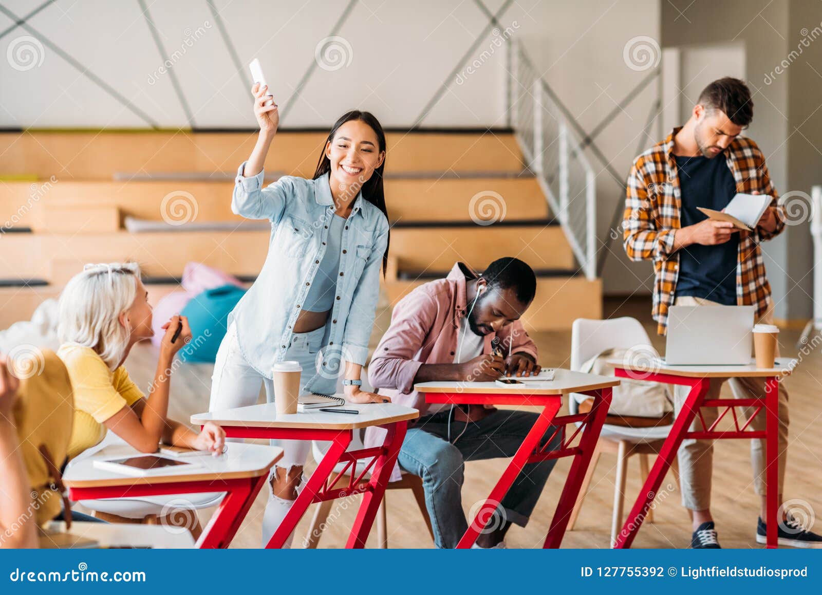 Happy Young Students Spending Time Together Stock Photo - Image of ...