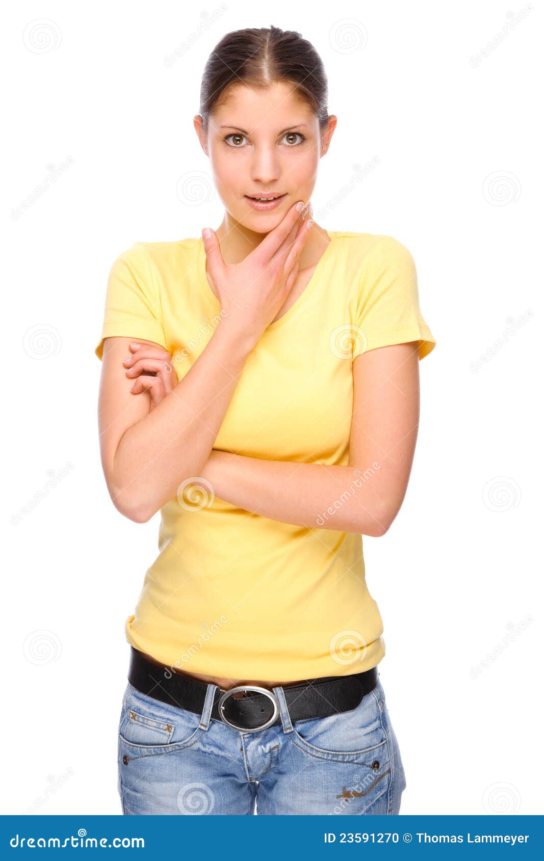 Happy young woman stock photo. Image of expression, cute - 23591270