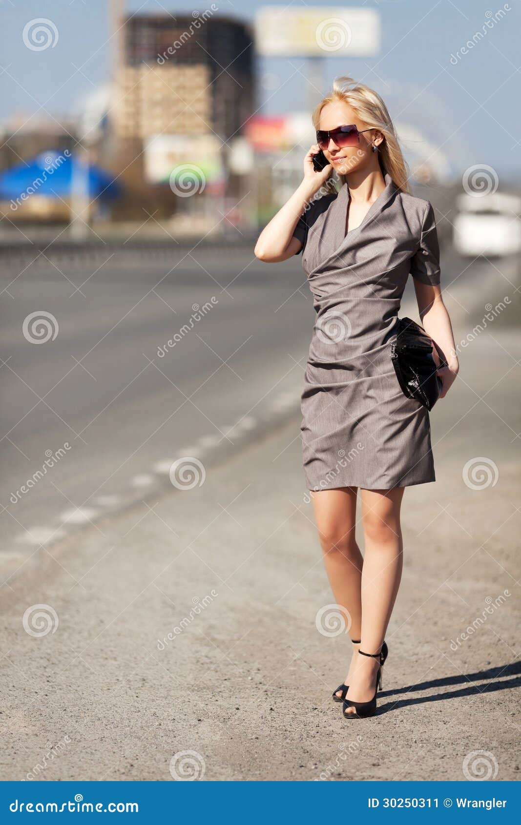 Young Fashion Woman Calling on the Phone Stock Image - Image of ...