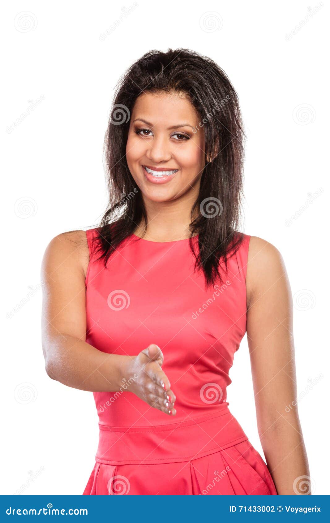 Happy Young Woman Offering Hand Palm for Handshake Stock Photo - Image ... Happy Young Woman Offering Hand Palm for Handshake Stock Photo - Image ...