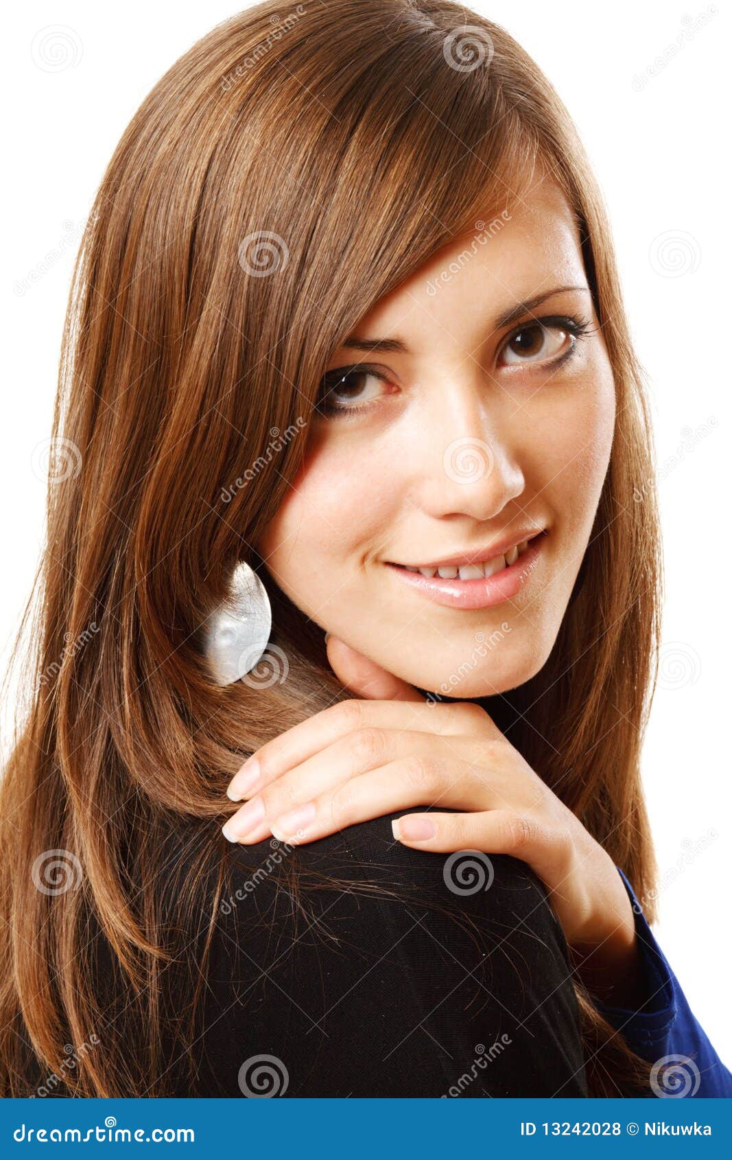 Happy young woman smiling stock photo. Image of life - 13242028