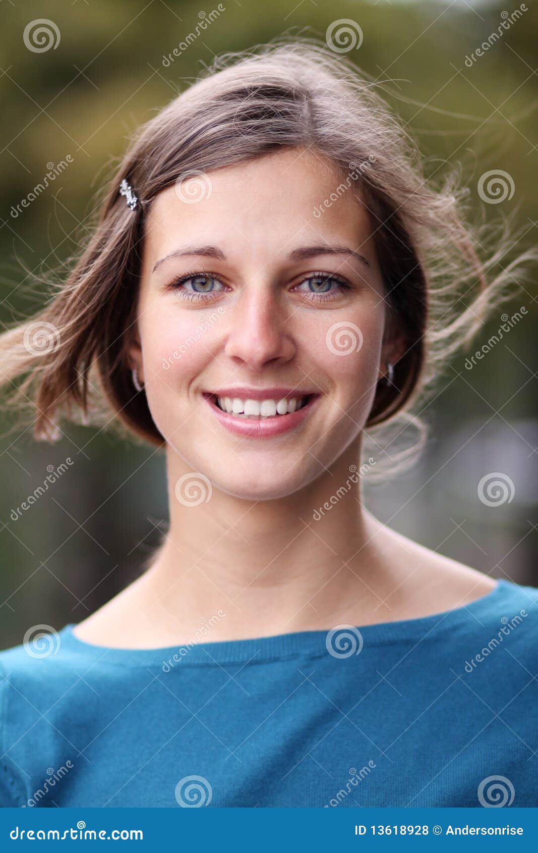 Happy young woman smiling stock photo. Image of lifestyle - 13618928