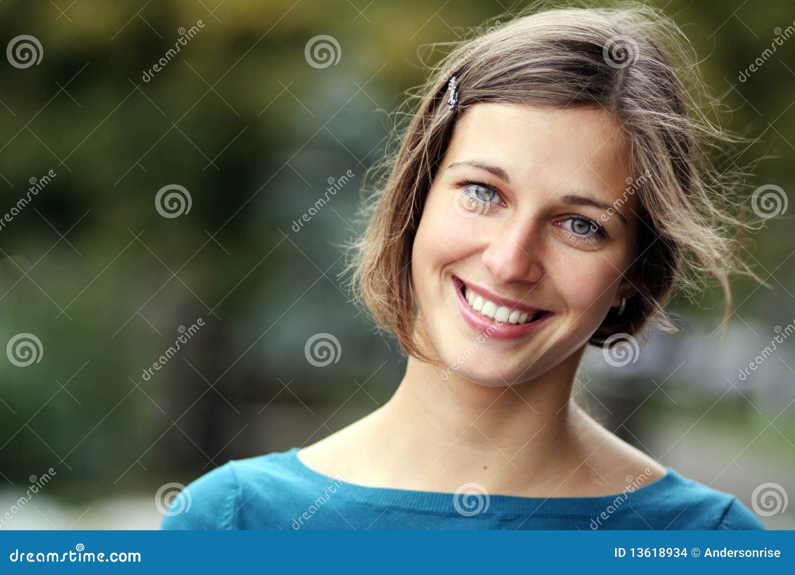 Happy young woman smiling stock photo. Image of attractive - 13618934