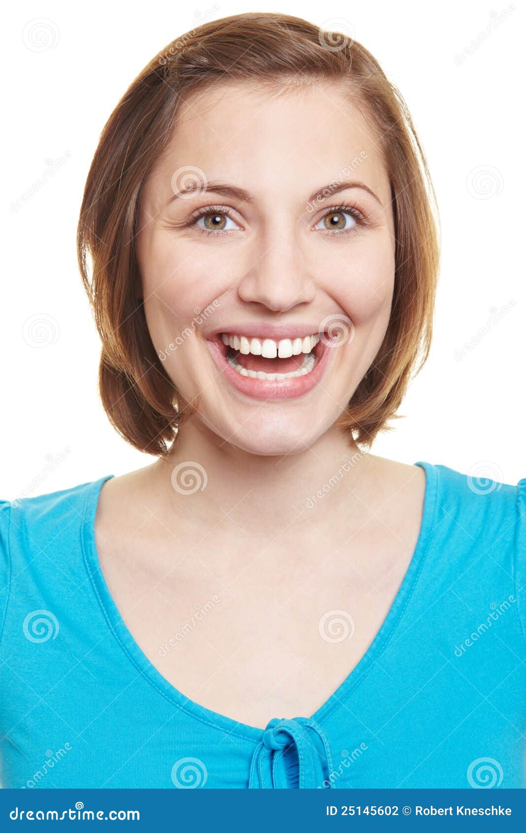 Happy young woman smiling stock photo. Image of attractive - 25145602