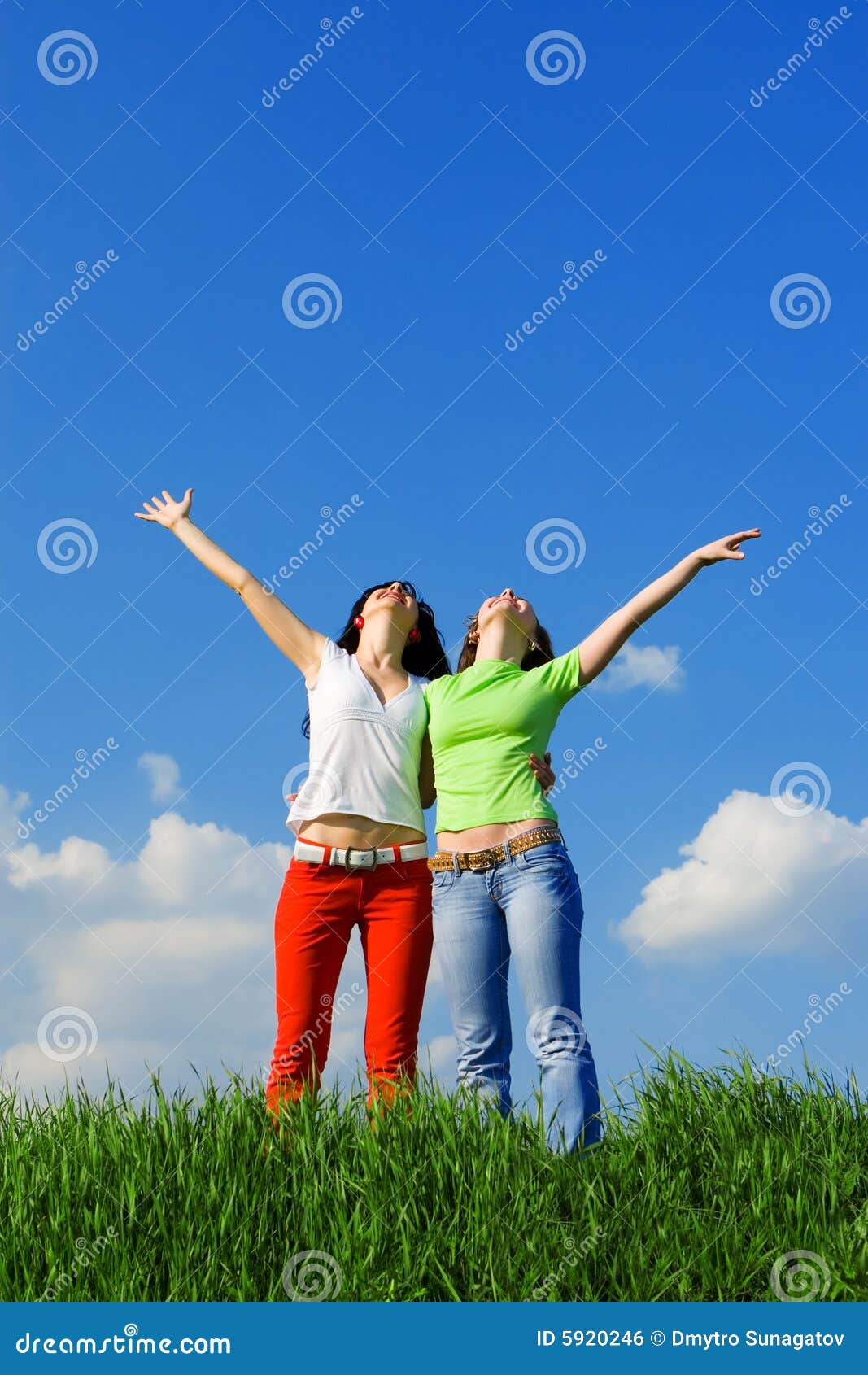Happy Young Women Dreams To Fly on Winds Stock Photo - Image of nature ...