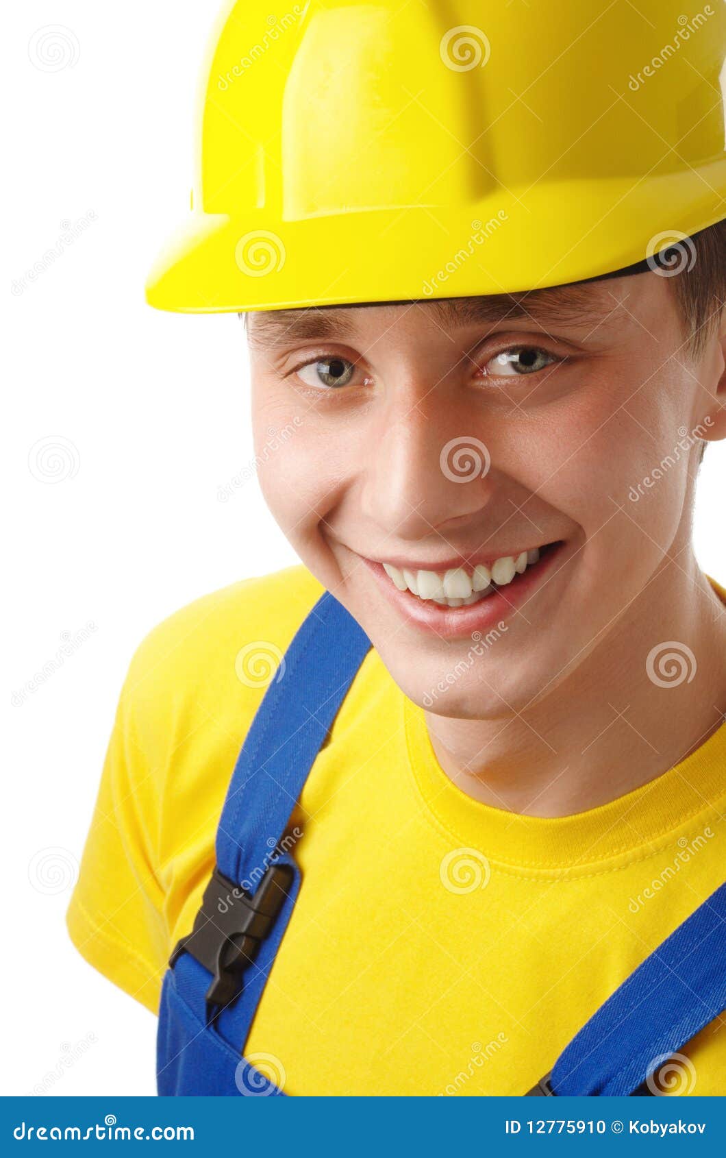 Happy Young Worker Fold His Arms and Smile Stock Photo - Image of ...