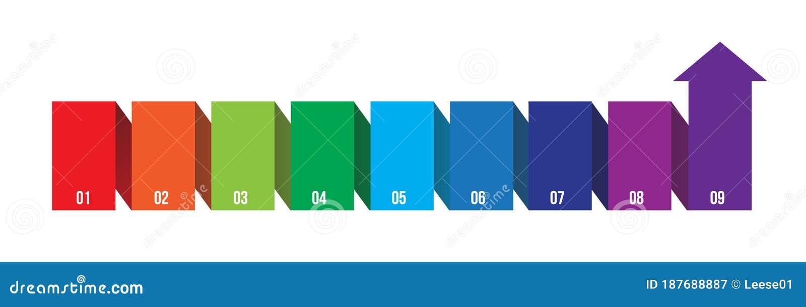 Nine Step Process Flow Infographic Stock Image - Illustration of ...