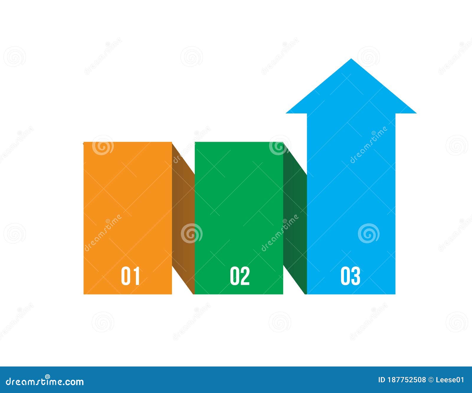 Three Step Process Flow Infographic Stock Photo - Illustration of three ...