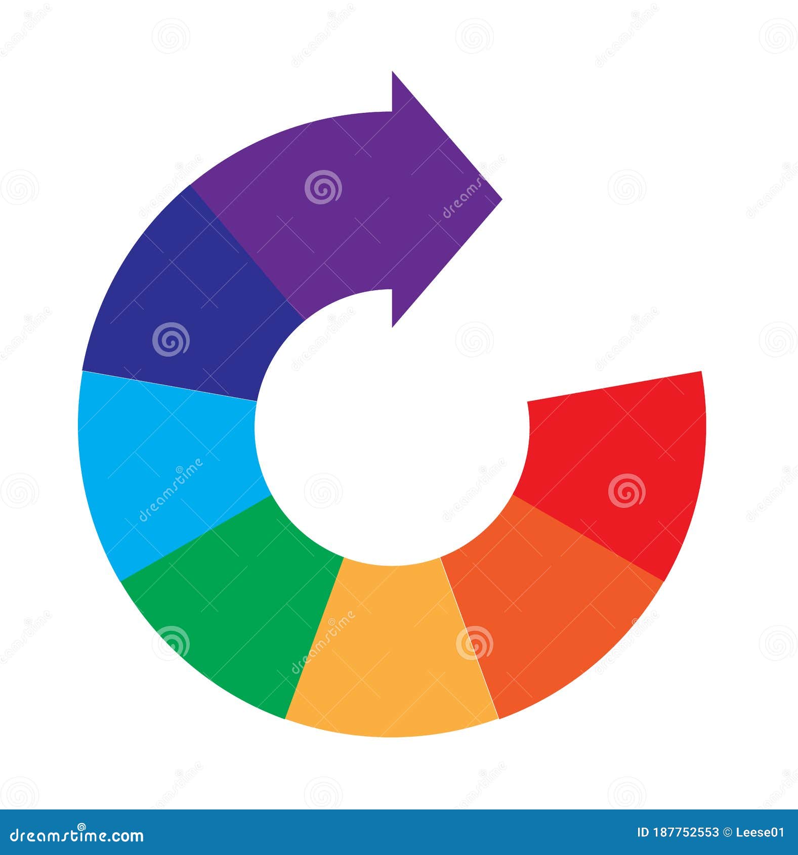 Seven Step Circular Process Flow Stock Image - Illustration of concept ...