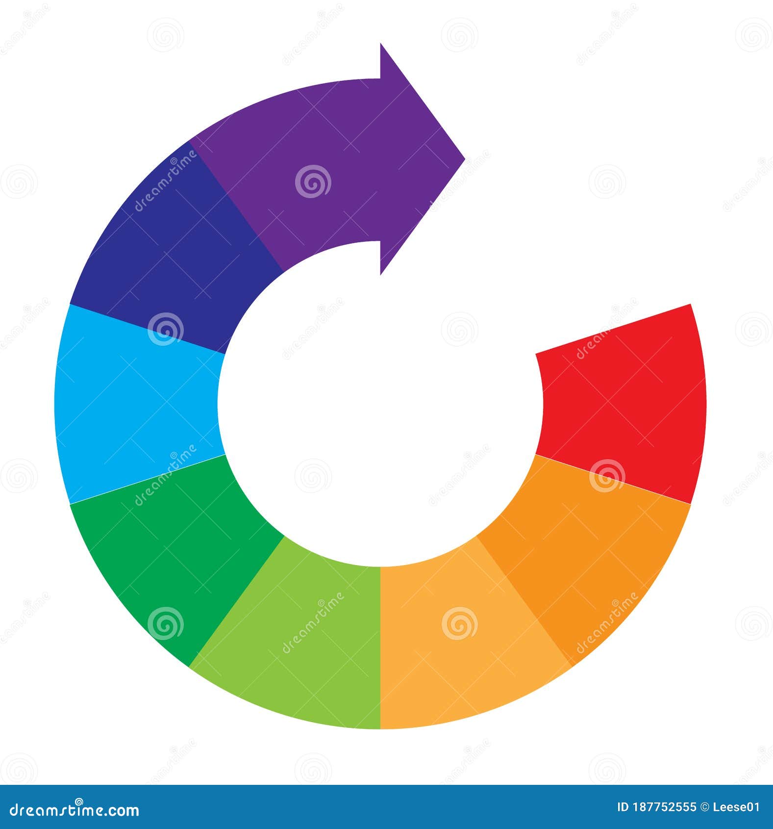 Eight Step Circular Process Flow Stock Image - Illustration of arrow ...