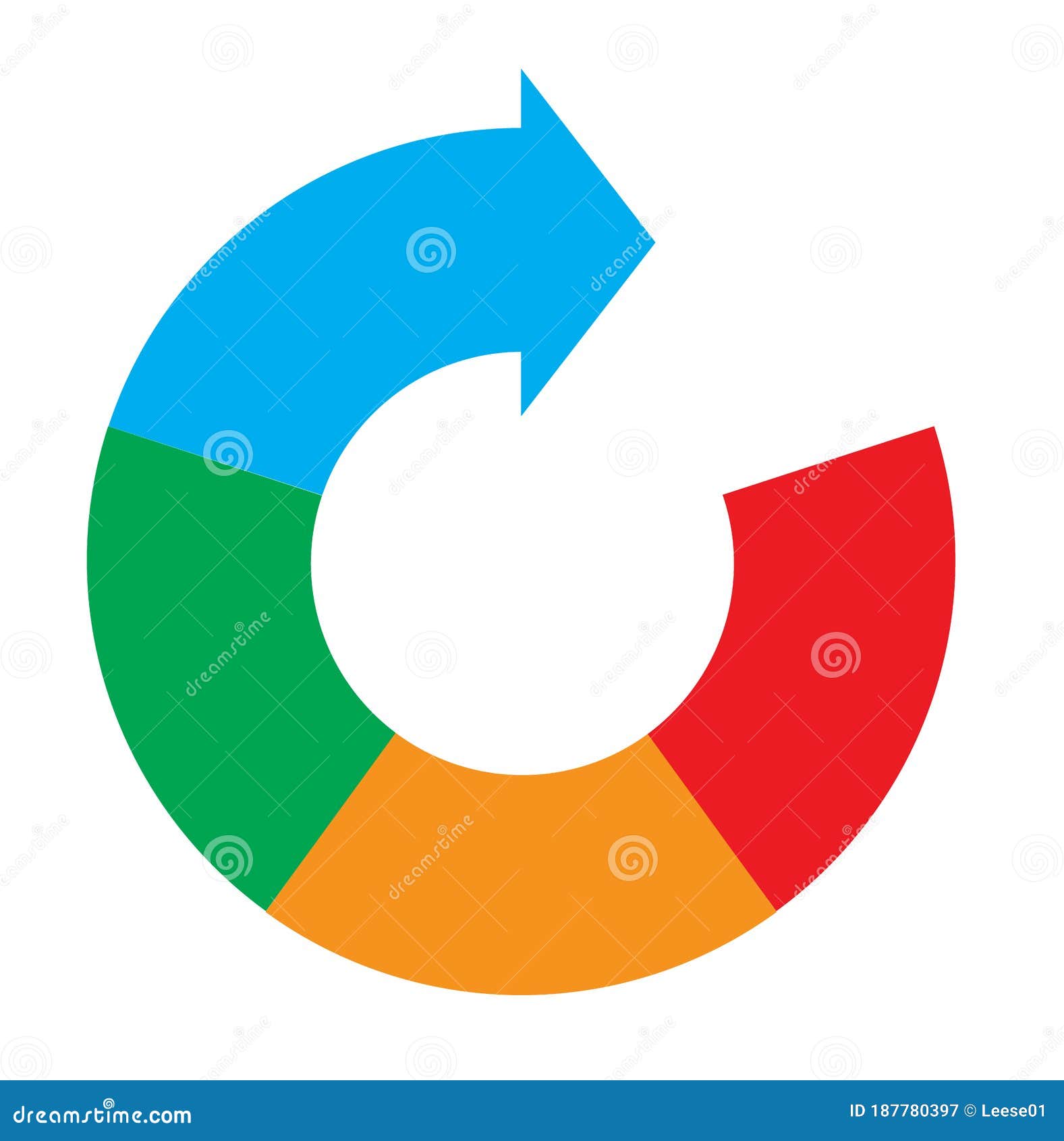 Four Step Circular Process Flow Stock Image - Illustration of ...