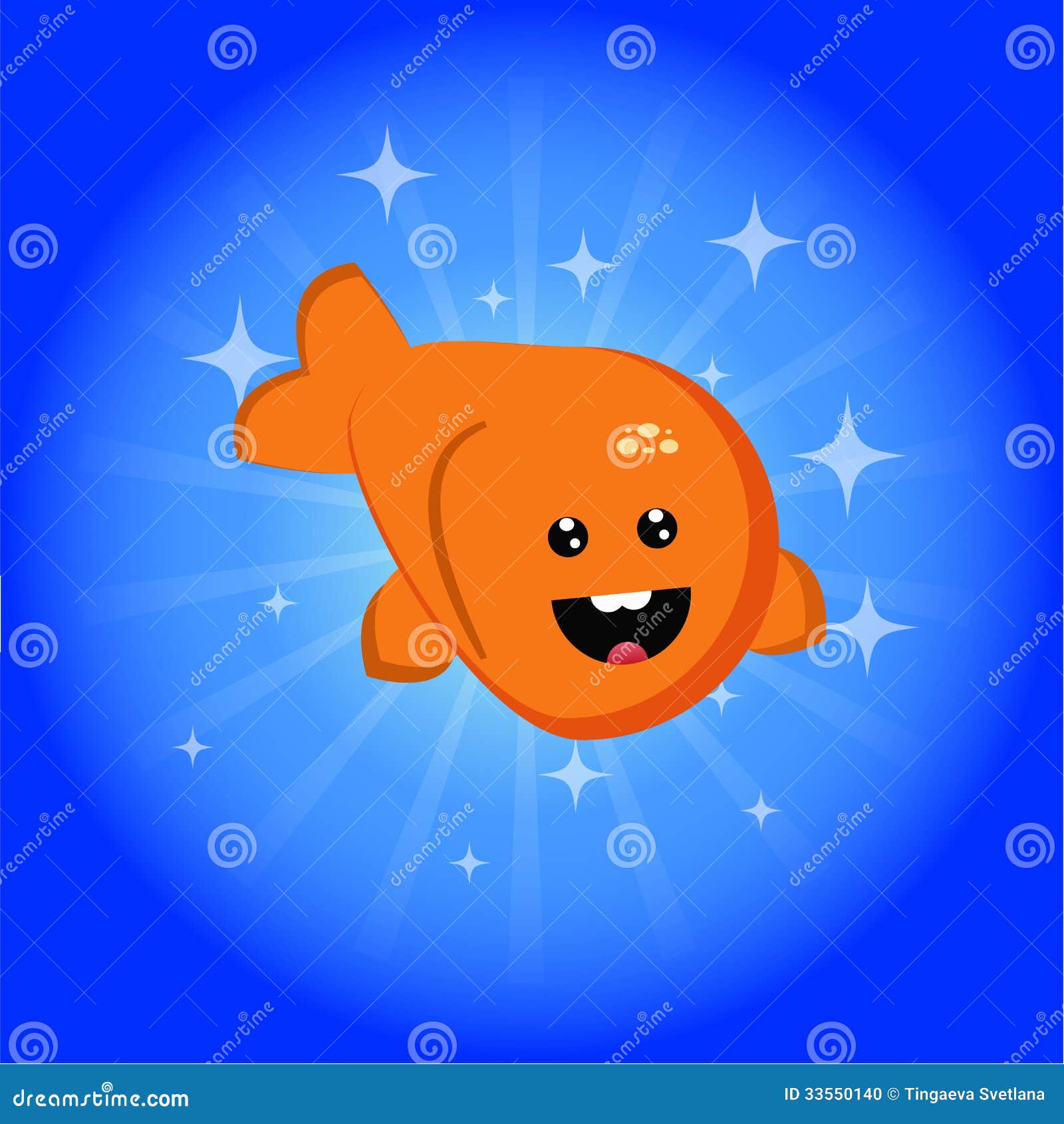 Happyfish stock vector. Illustration of characters, tail - 33550140
