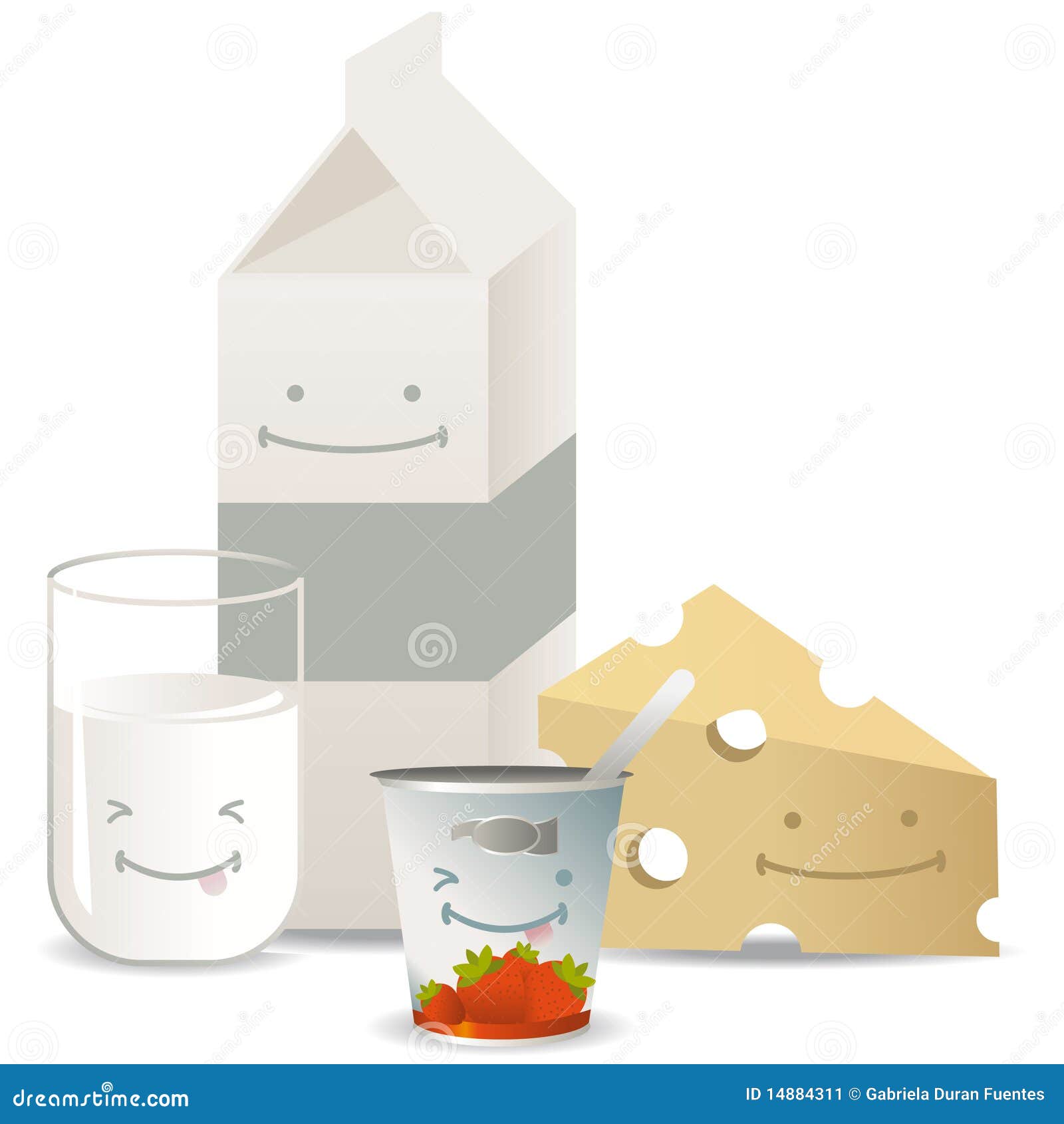 HappyMilkproducts stock illustration. Illustration of health - 14884311