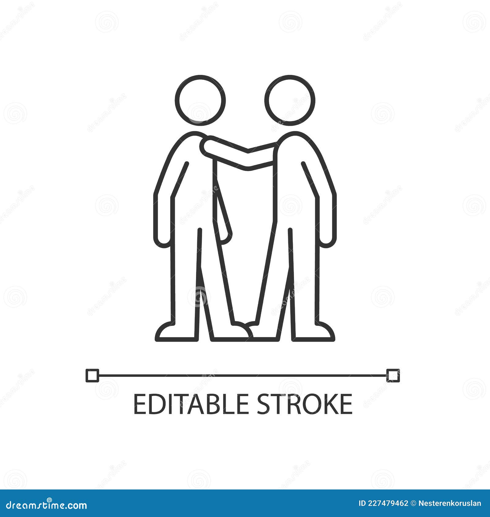 Haptic Communication Linear Icon Stock Vector - Illustration of support ...