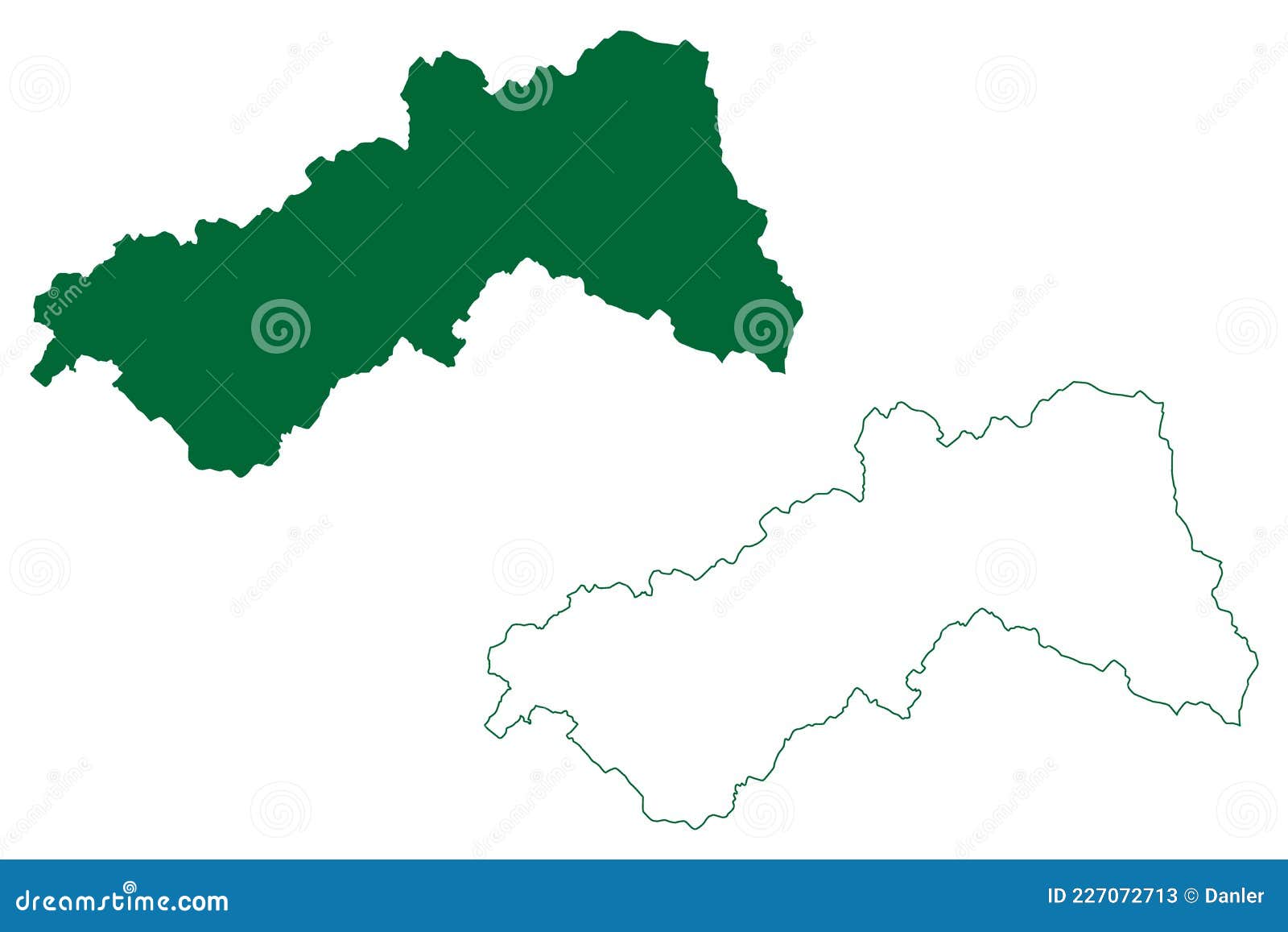 Mau District Uttar Pradesh State, Republic Of India Map Vector ...