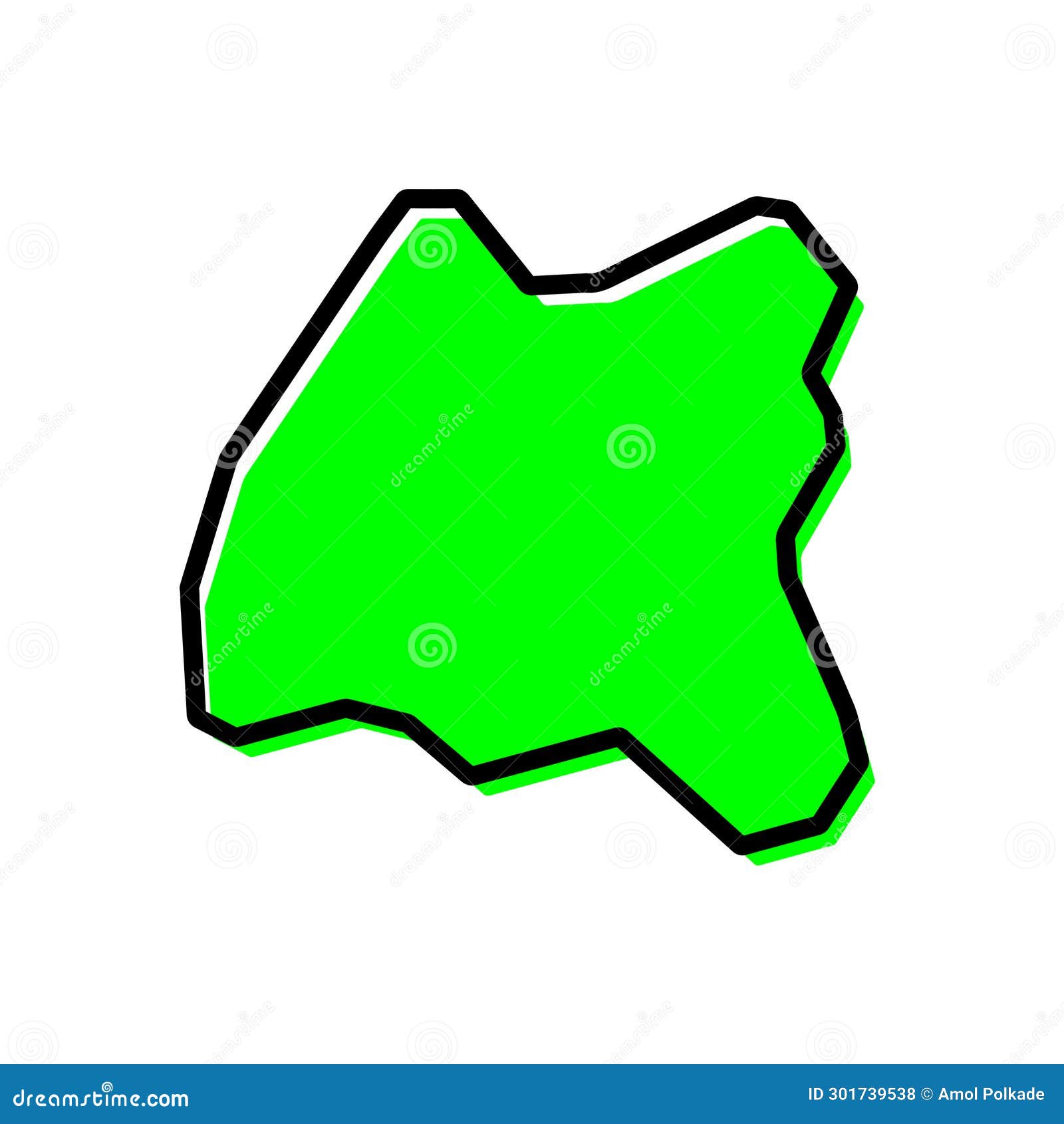 Harari Region of Ethiopia Vector Map Design Stock Vector - Illustration ...