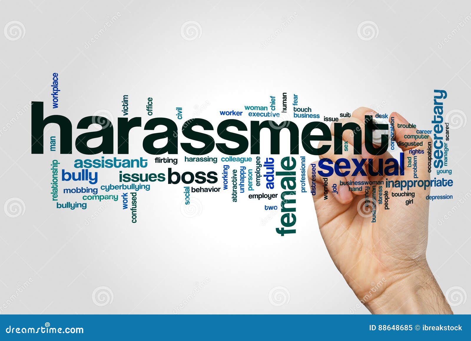 Harassment Word Cloud Concept Stock Illustration - Illustration of ...