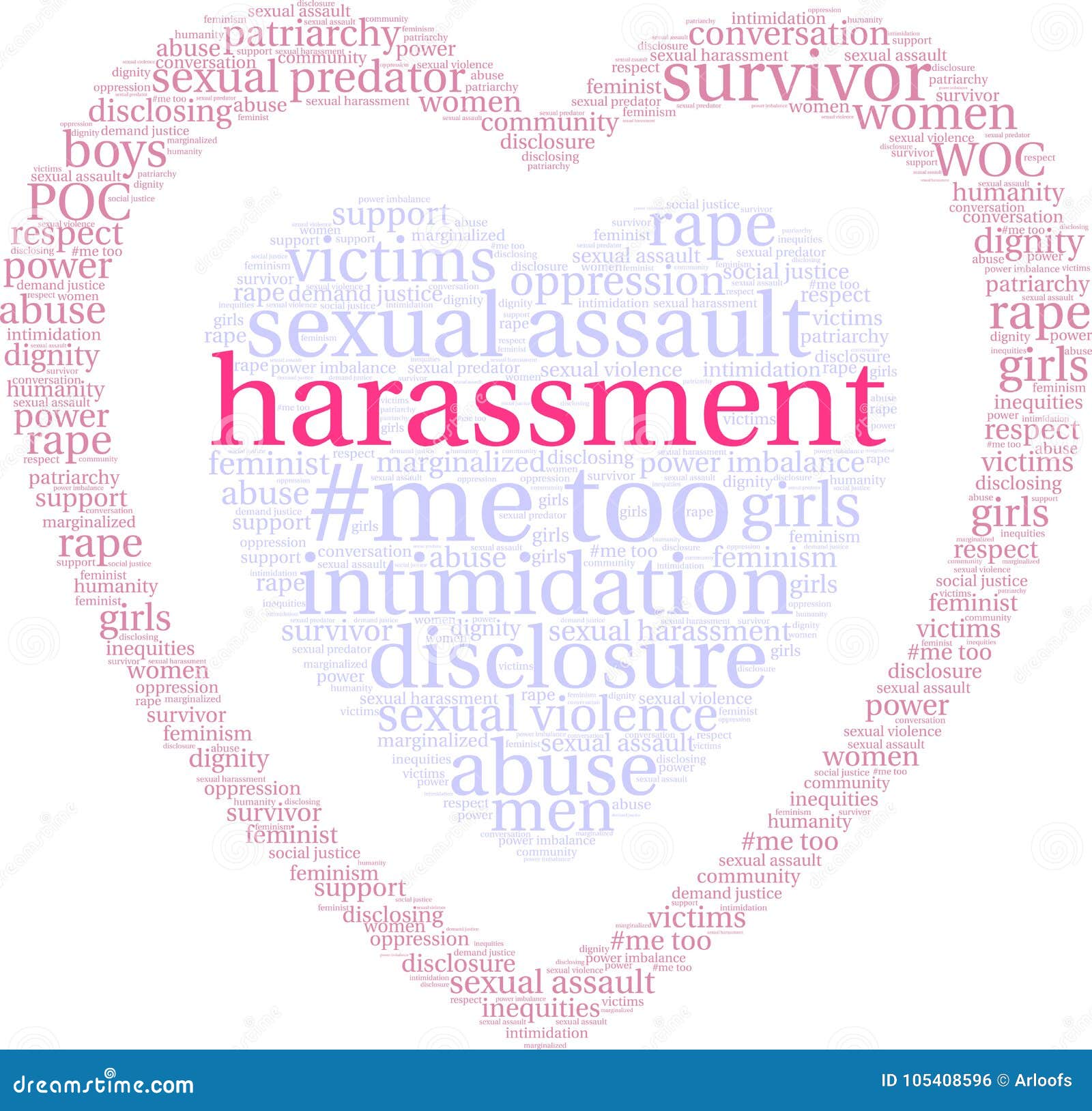 Harassment Word Cloud stock vector. Illustration of boys - 105408596