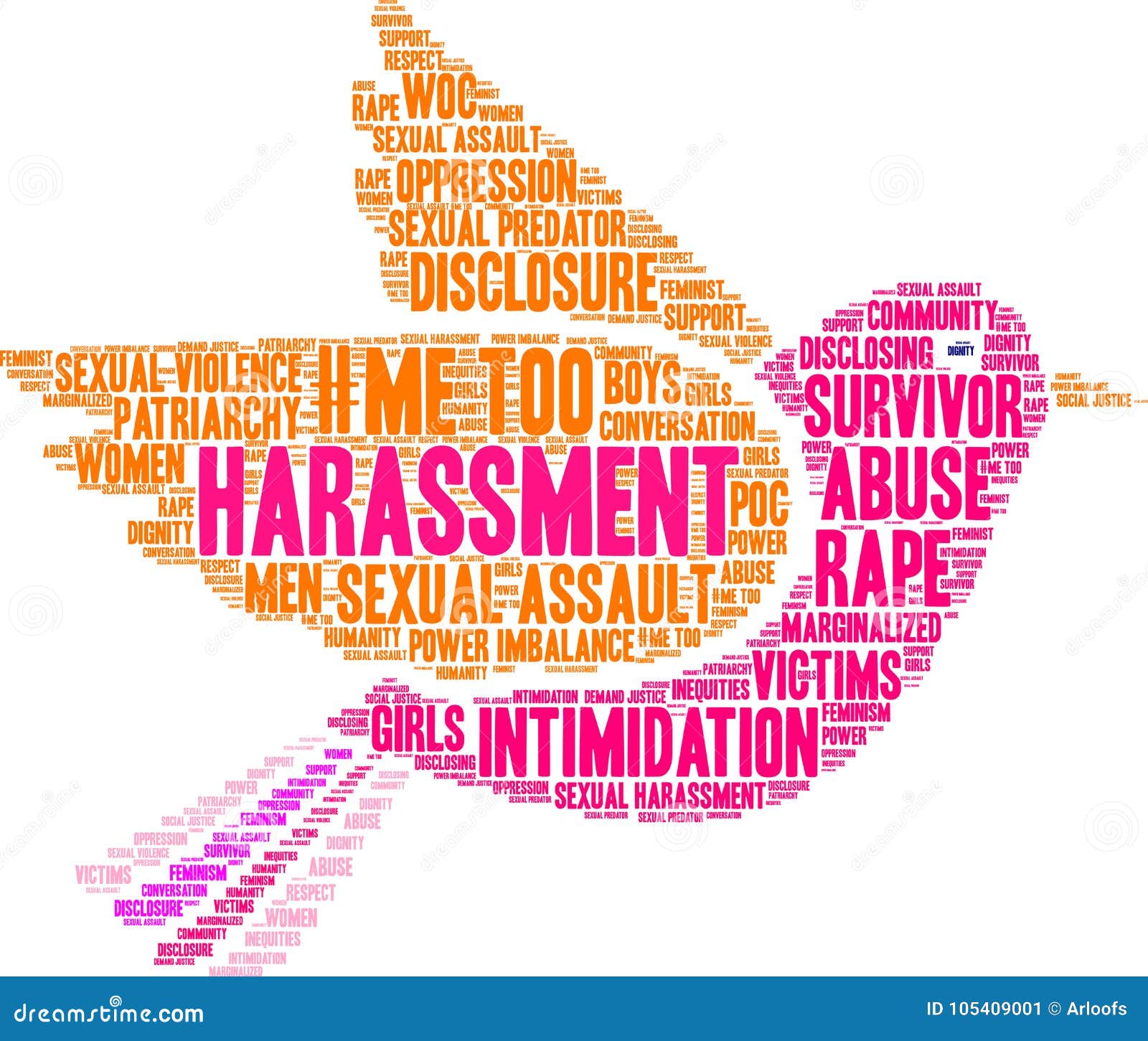 Harassment Word Cloud stock illustration. Illustration of victims ...