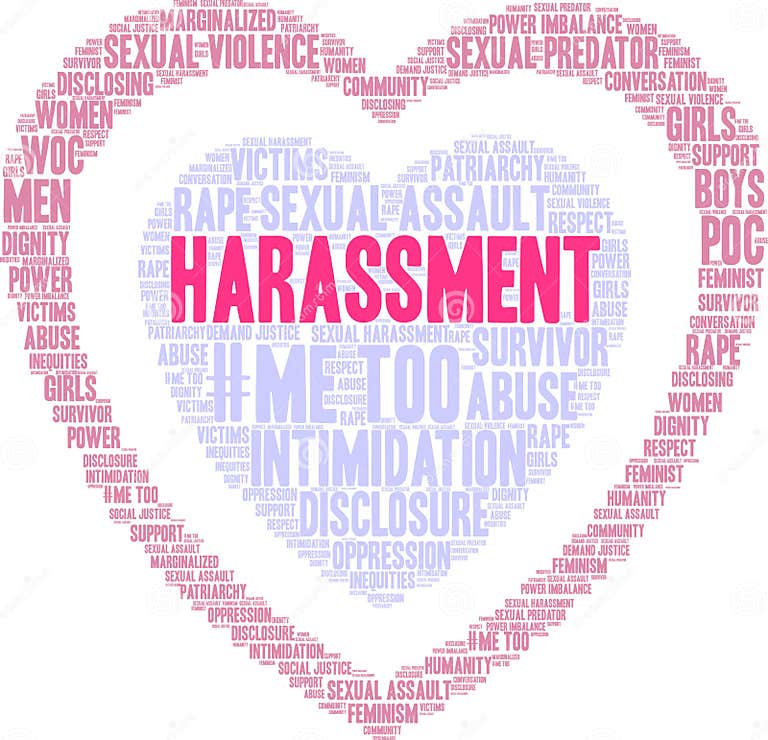 Harassment Word Cloud stock illustration. Illustration of justice ...