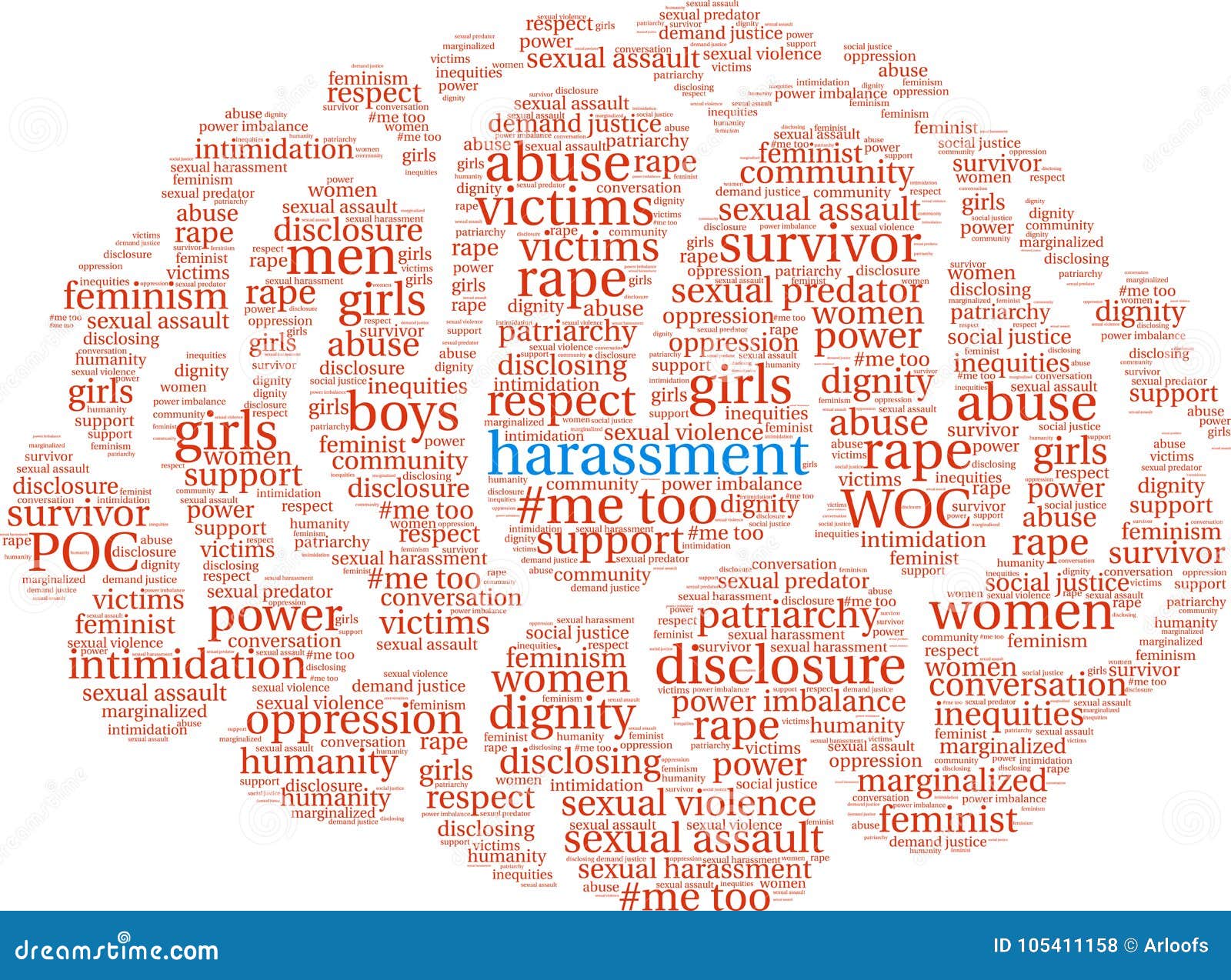 Harassment Word Cloud stock illustration. Illustration of social ...