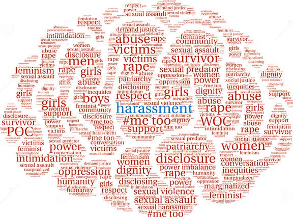 Harassment Word Cloud stock illustration. Illustration of social ...