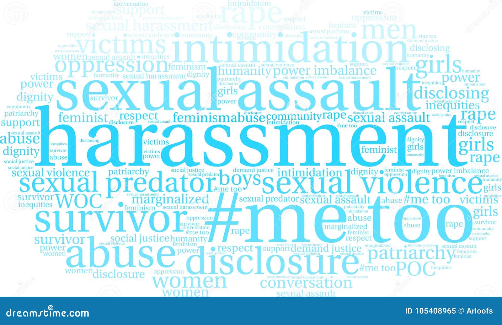 Harassment Word Cloud stock vector. Illustration of harassment - 105408965