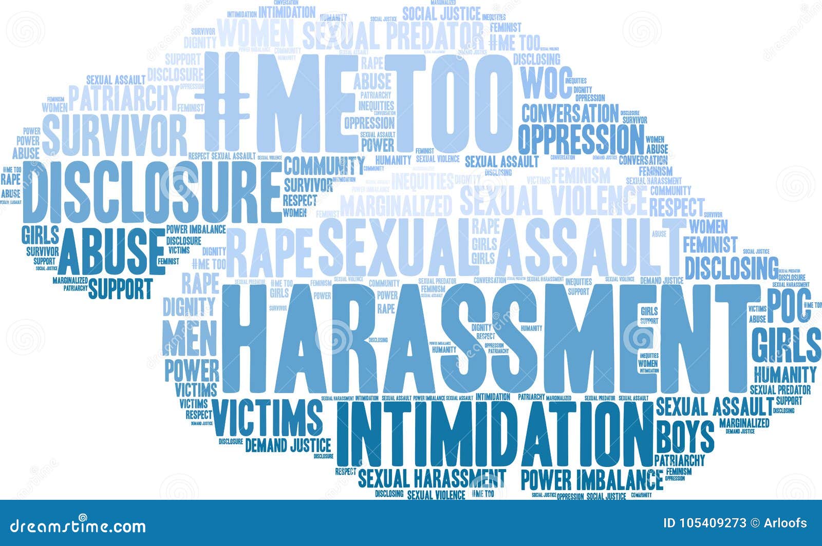 Harassment Word Cloud stock vector. Illustration of imbalance - 105409273