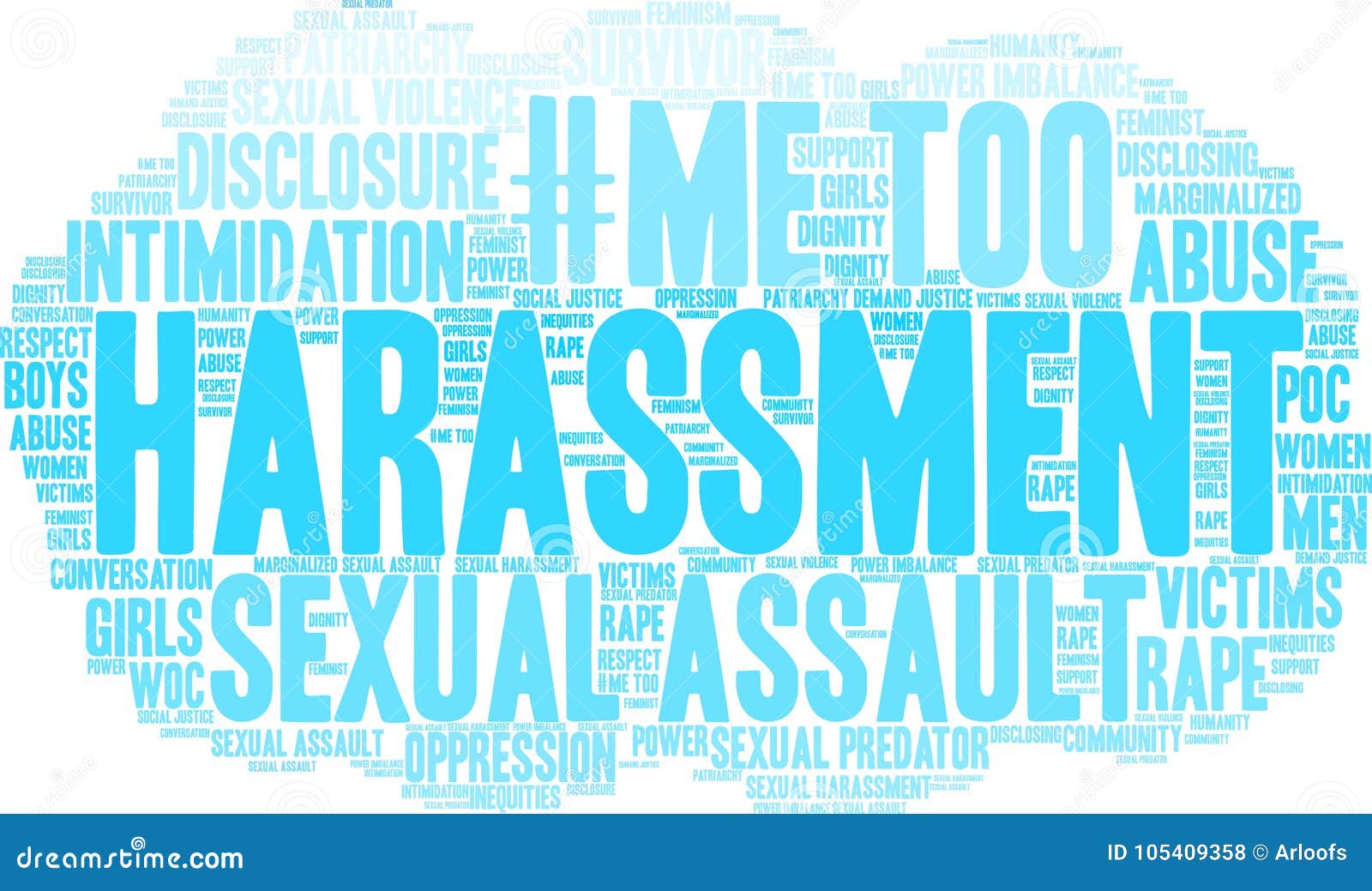 Harassment Word Cloud stock illustration. Illustration of power - 105409358