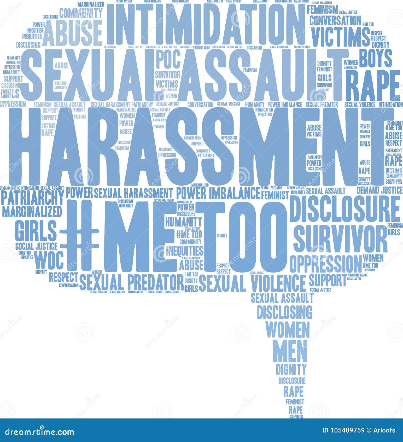 Harassment Word Cloud stock vector. Illustration of assault - 105409759