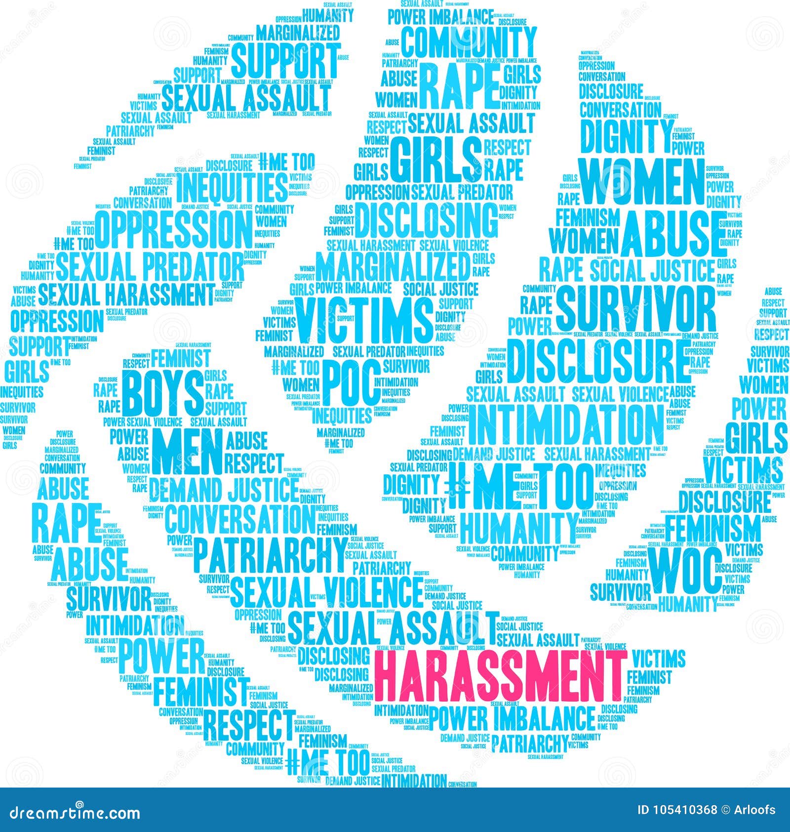 Harassment Word Cloud stock vector. Illustration of sexual - 105410368