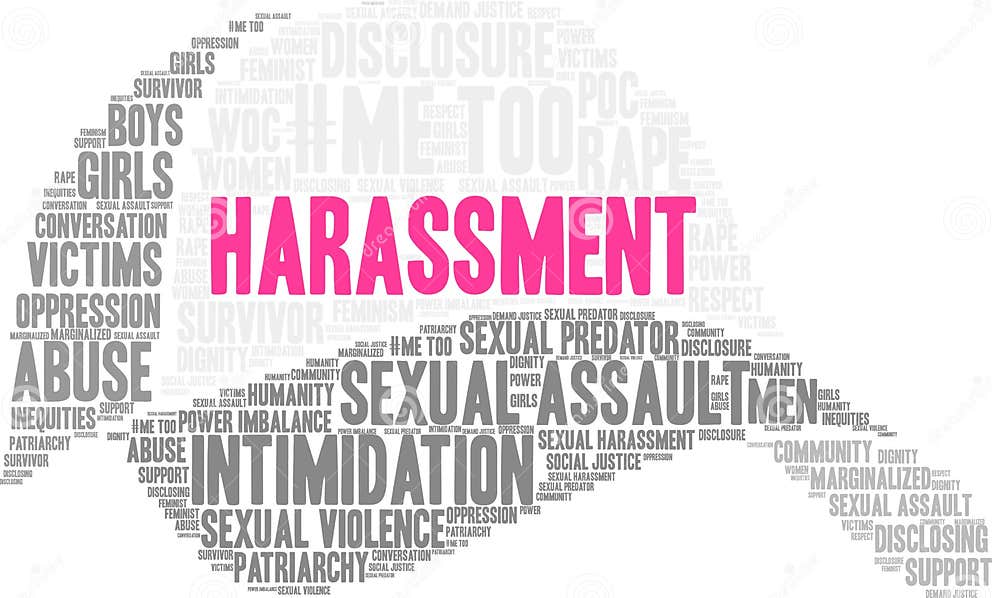 Harassment Word Cloud stock vector. Illustration of marginalized ...