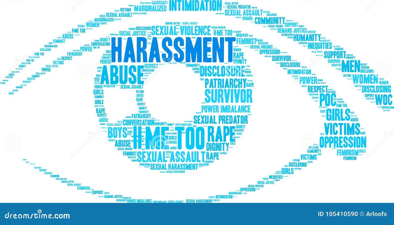 Harassment Word Cloud stock vector. Illustration of community - 105410590