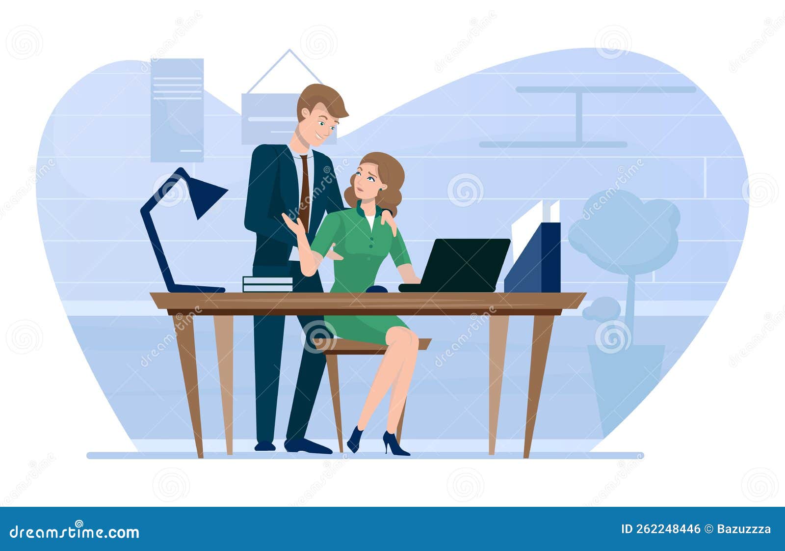 Harassment Work Vector Sexual Abuse at Workplace Stock Vector ...
