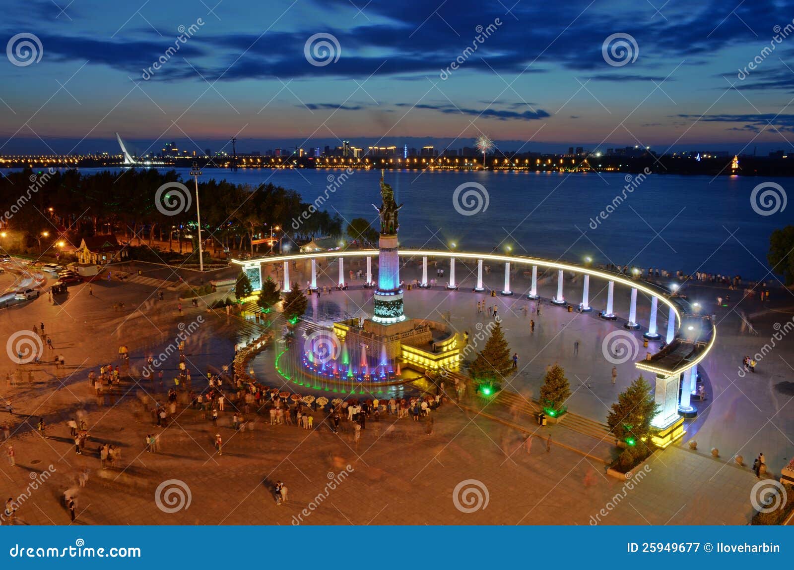 Harbin Flood Control Monument Stock Image - Image of scenes, control ...
