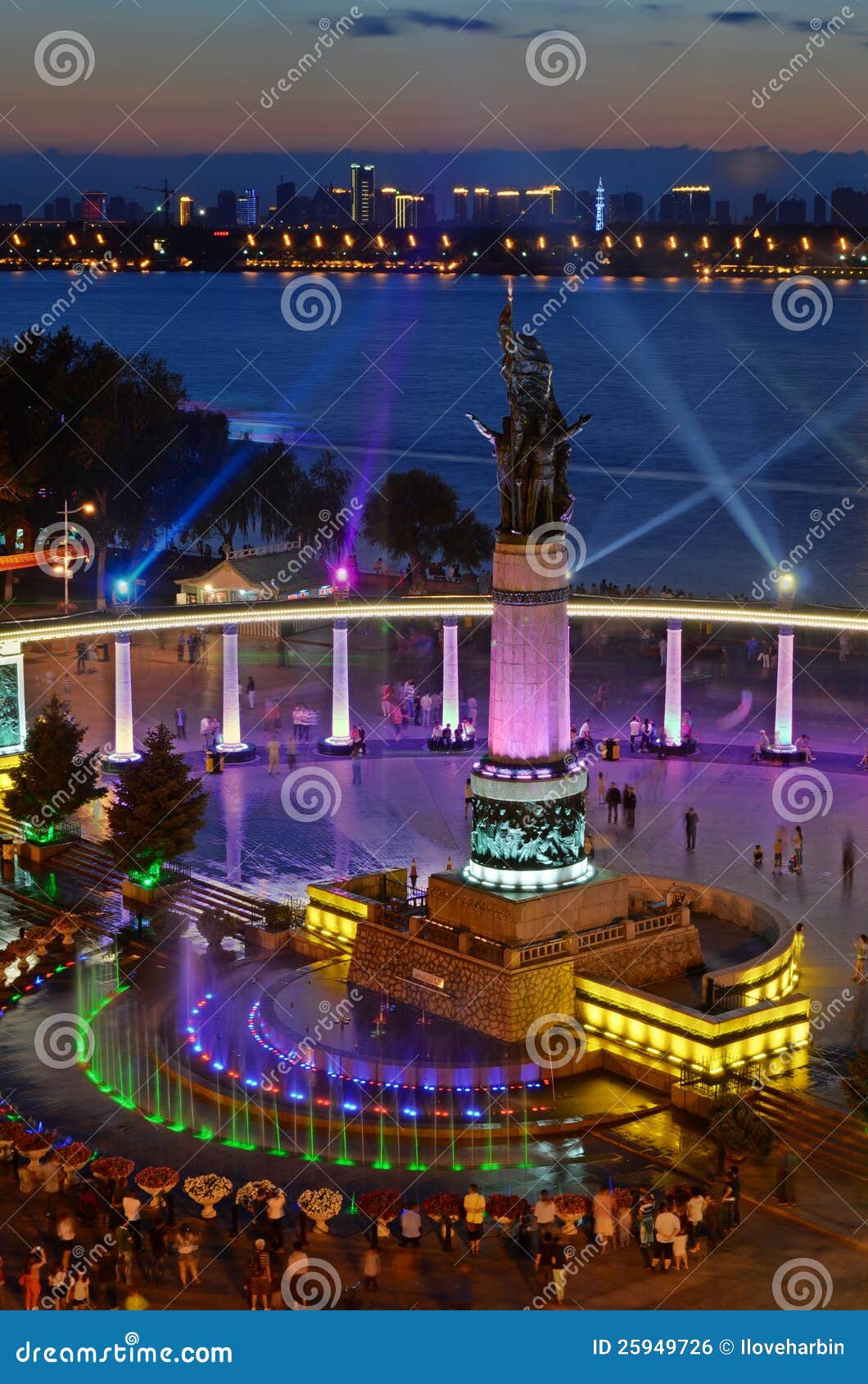 Harbin Flood Control Monument Stock Photo - Image of china, tower: 25949726