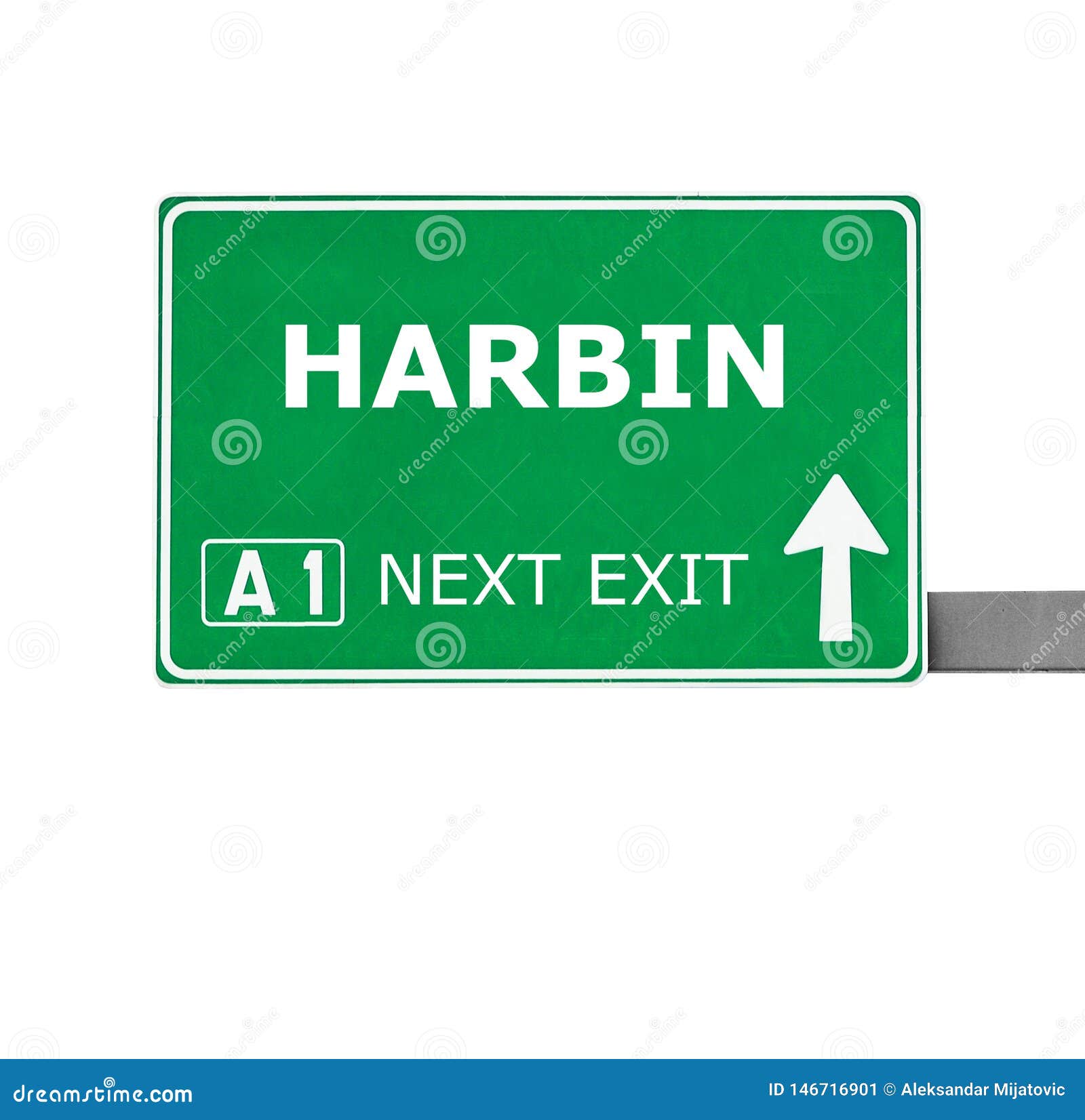HARBIN Road Sign Isolated on White Stock Image - Image of destination ...
