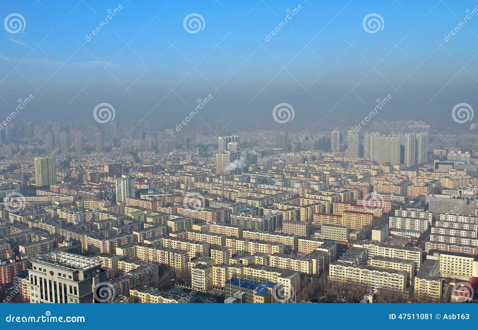 Harbin in smog, China stock image. Image of skyline, type - 47511081
